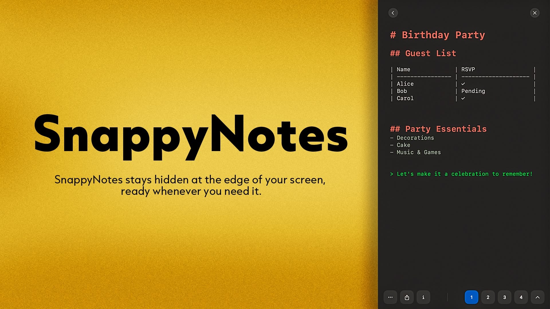 SnappyNotes - Take Notes Instantly While You Work